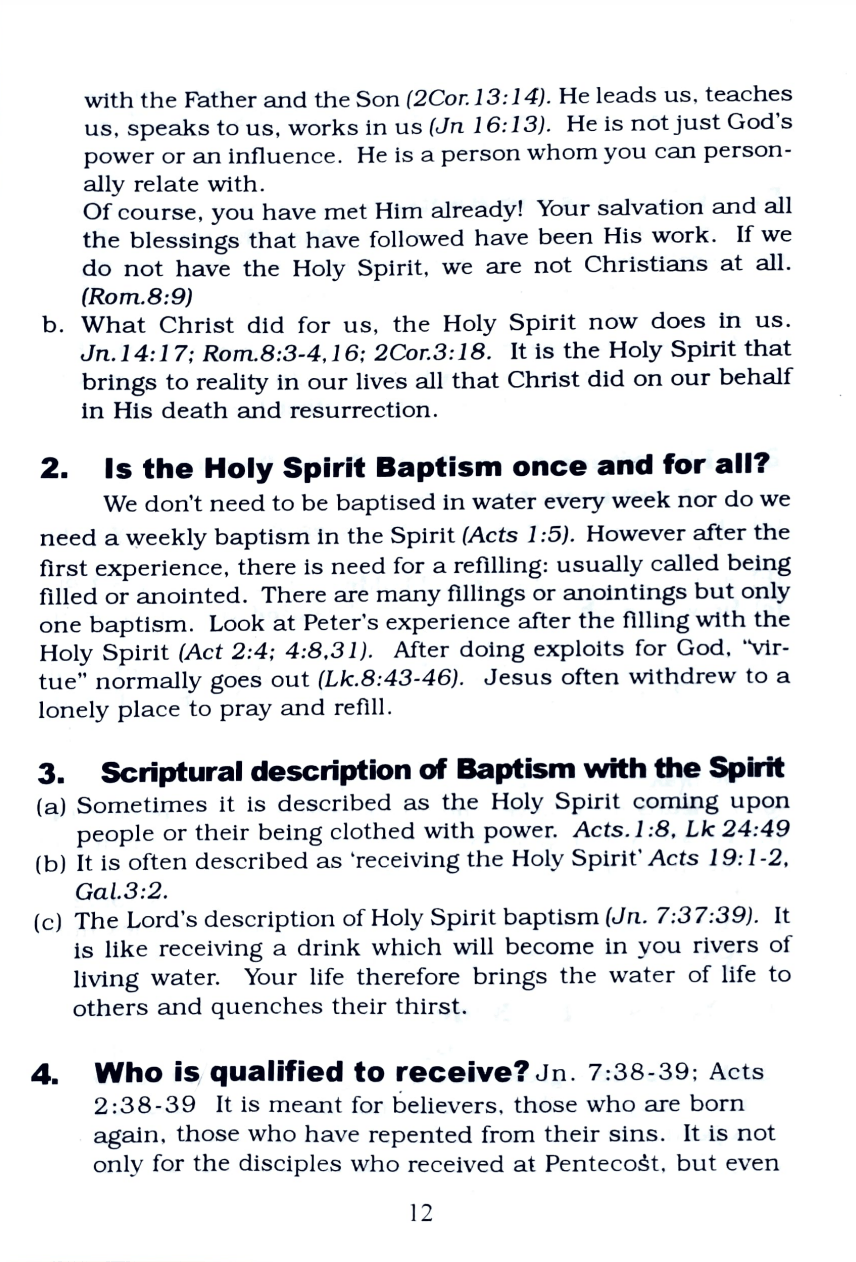 Baptism with the Holy Spirit - New Convenant Church Magboro