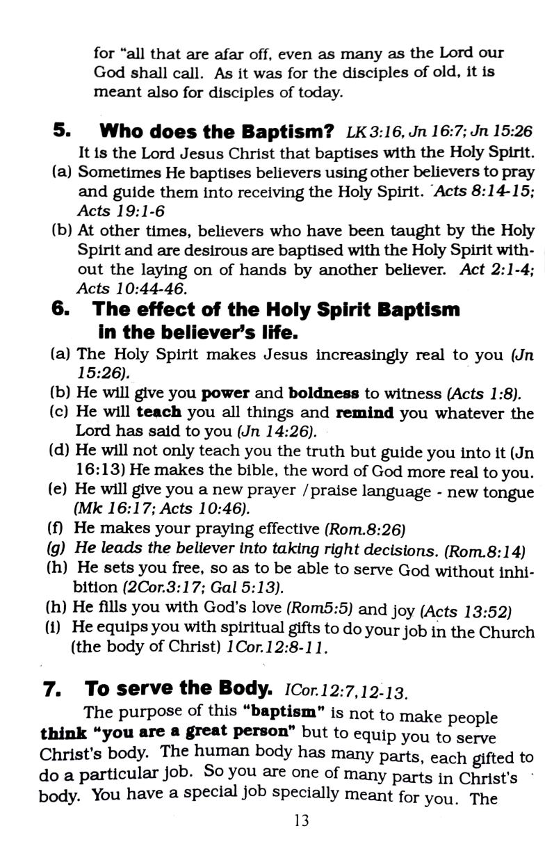 Baptism with the Holy Spirit - New Convenant Church Magboro