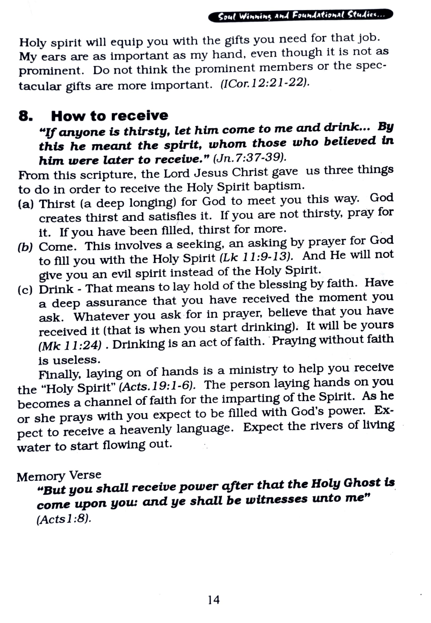 Baptism with the Holy Spirit - New Convenant Church Magboro